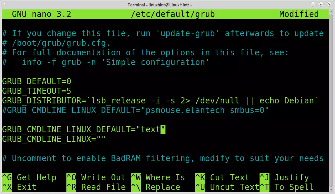 Yuav Ua Li Cas Kuv Tau Txais Lub Terminal los ntawm Grub ntawm Debian 7095_3