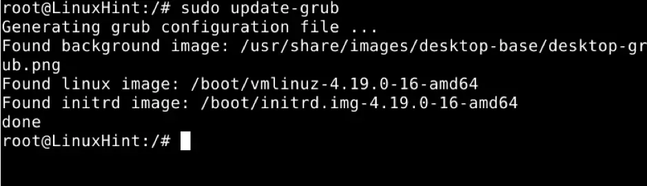 Променете реда на зареждане на grub в Debian Linux 7096_11