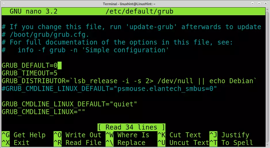 Променете реда на зареждане на grub в Debian Linux 7096_3