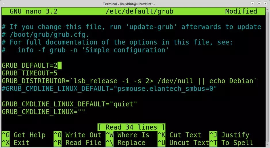 Feroarje de grub boot folchoarder yn Debian Linux 7096_4