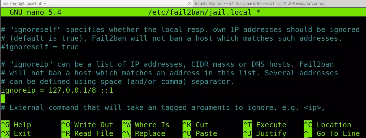 fail2ban တွင် IP လိပ်စာကို မည်သို့အဖြူရောင်စာရင်းသွင်းရမည်နည်း။ 7108_2