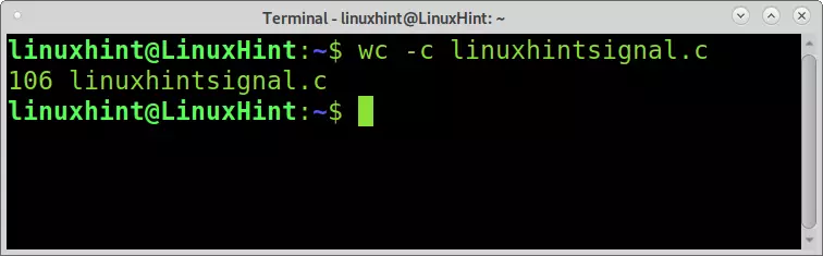 Linux Wc -C байт тоолох сонголт 7110_1