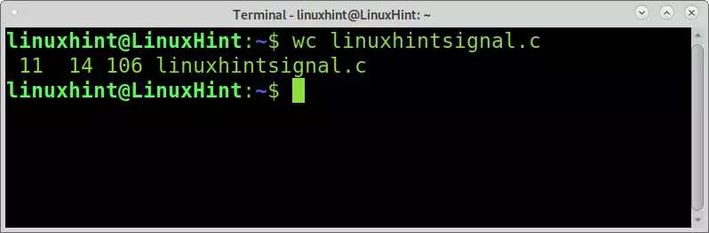 Opsiwn Linux Wc -C i Gyfrif Beitiau 7110_4