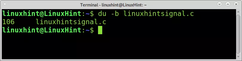 Linux Wc -C Επιλογή μέτρησης byte 7110_9