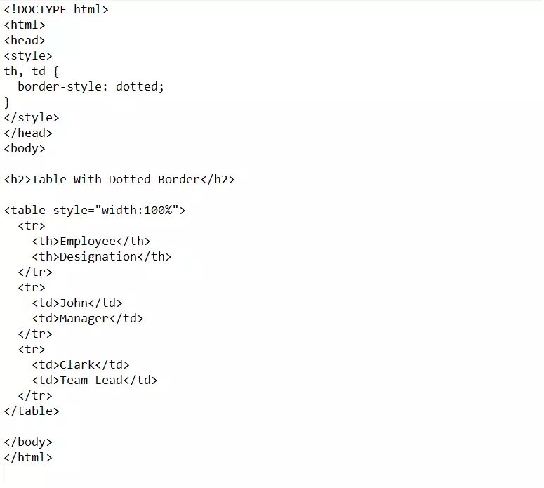 HTML Table Border 7181_5
