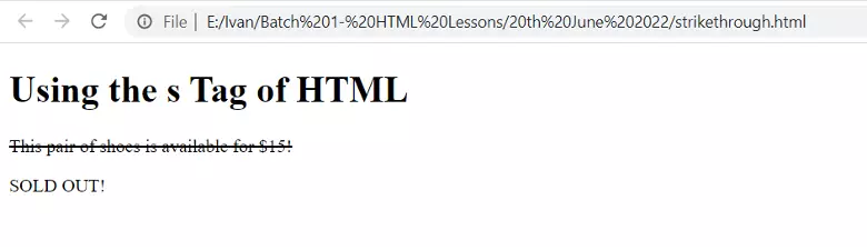 Znacznik przekreślenia HTML 7185_3