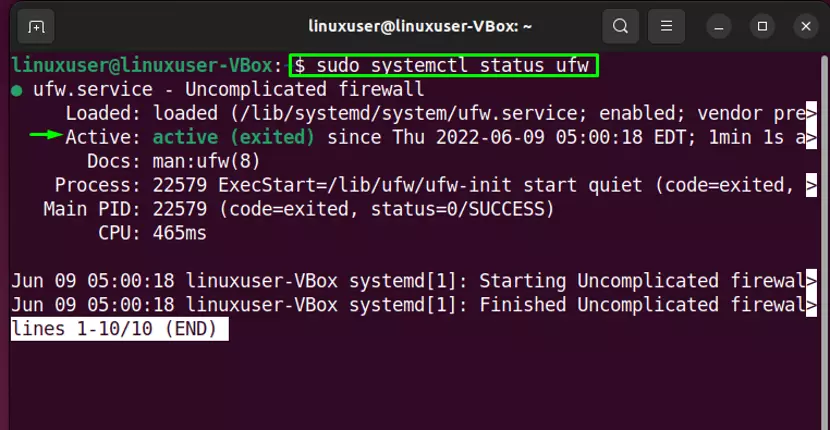 Ubuntu 22.04'та UFW белән Firewall'ны ничек урнаштырырга 71_13