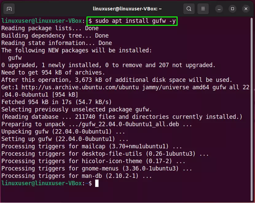 Kā Ubuntu 22.04 iestatīt ugunsmūri ar UFW 71_14