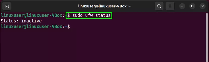 Kaip nustatyti ugniasienę naudojant UFW Ubuntu 22.04 71_3