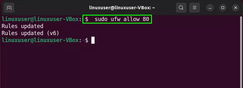 Ubuntu 22.04 'ਤੇ UFW ਨਾਲ ਫਾਇਰਵਾਲ ਕਿਵੇਂ ਸੈਟ ਅਪ ਕਰੀਏ 71_6