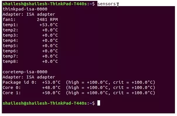 उबंटू लिनक्स में सीपीयू तापमान 7224_3