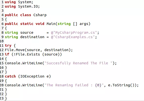 C# ಫೈಲ್ ಅನ್ನು ಮರುಹೆಸರಿಸಿ 7237_7