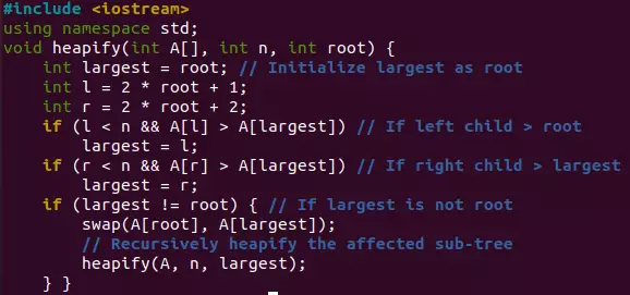 هيپ ترتيب C++ 7256_2