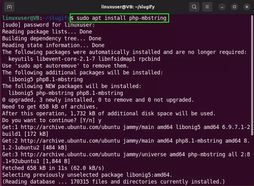 Ubuntu 22.04-de PHP kompozitoryny nädip gurmaly we ulanmaly 72_12