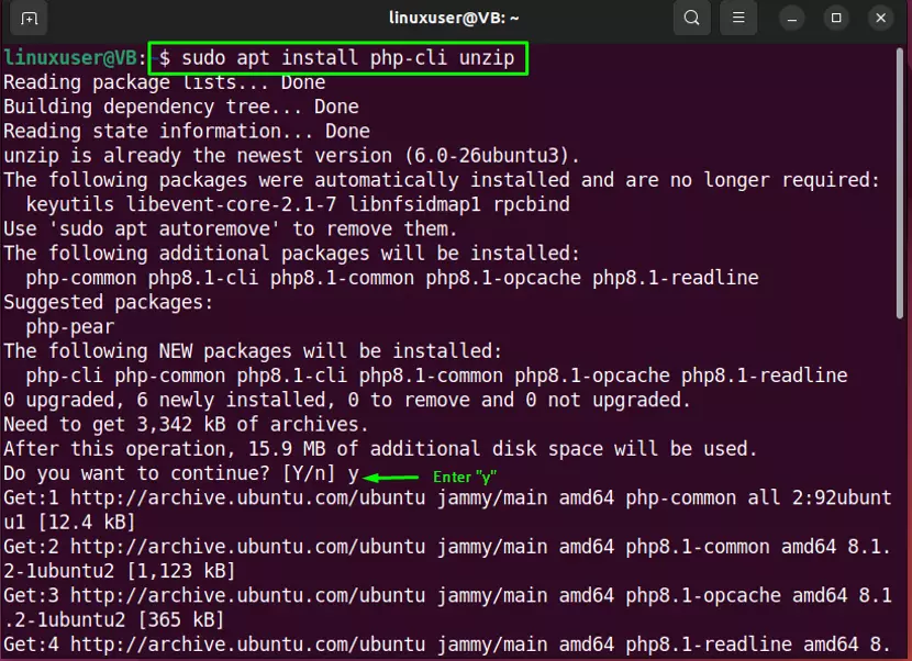 PHP Composerin asentaminen ja käyttö Ubuntu 22.04:ssä 72_2