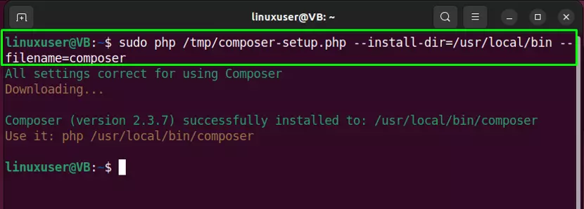 Kumaha Pasang sareng Anggo Komposer PHP dina Ubuntu 22.04 72_7