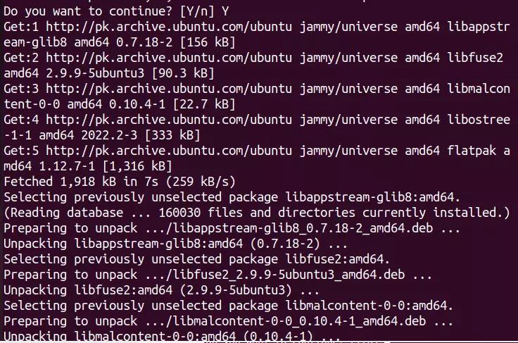 Otu esi etinye ma jiri Flatpak na Ubuntu 22.04 7346_3