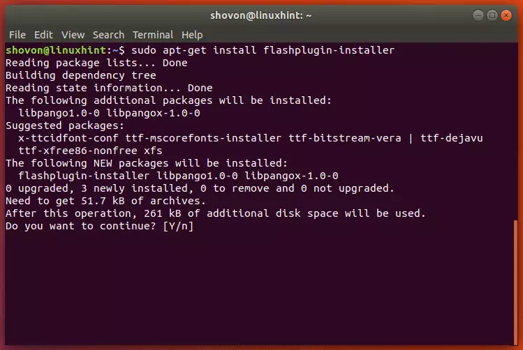 Տեղադրեք Flash Player-ը Ubuntu-ում 7368_7