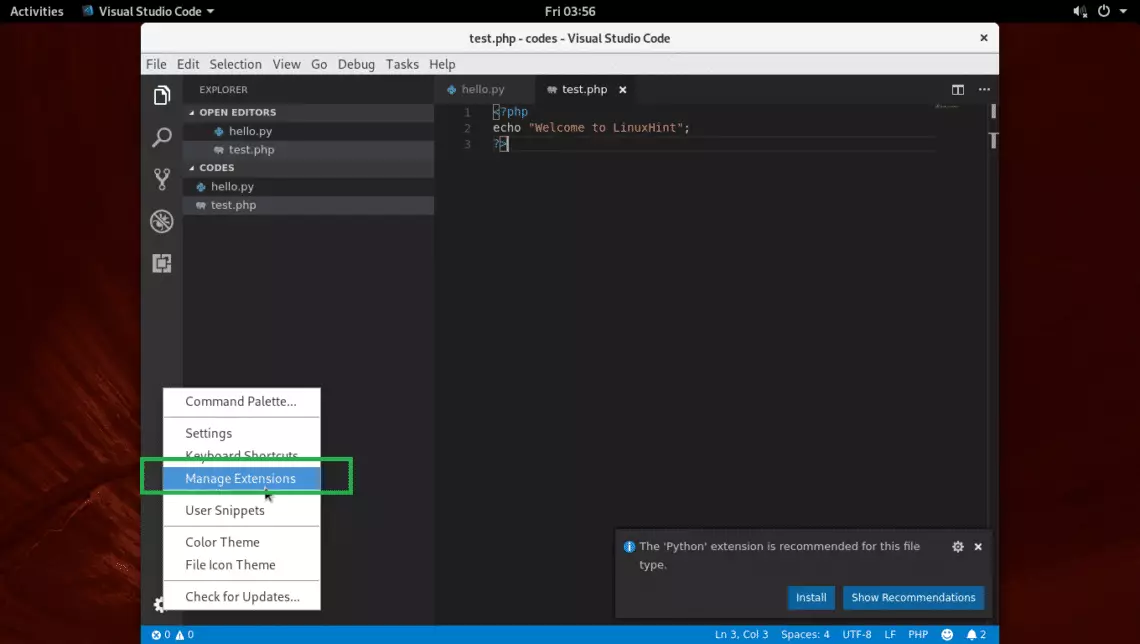 Visual Studio Code Arch Linux ස්ථාපනය කරන්න 7397_35