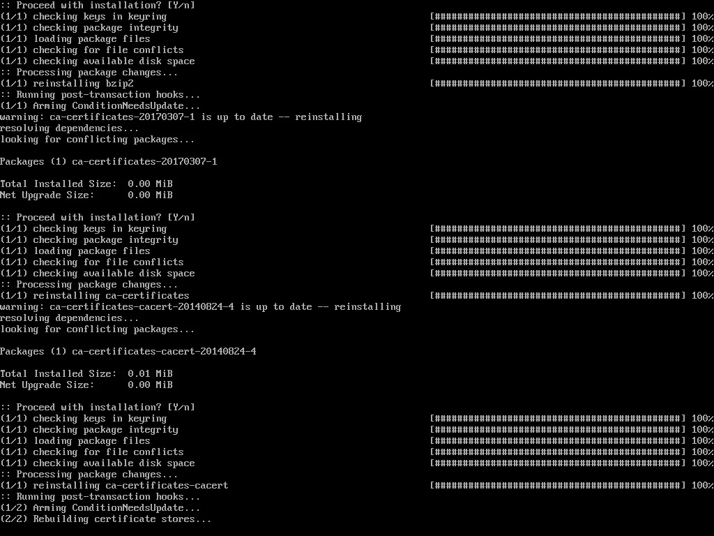 Installieren Sie alle Pakete mit Pacman unter Arch Linux neu 7403_23