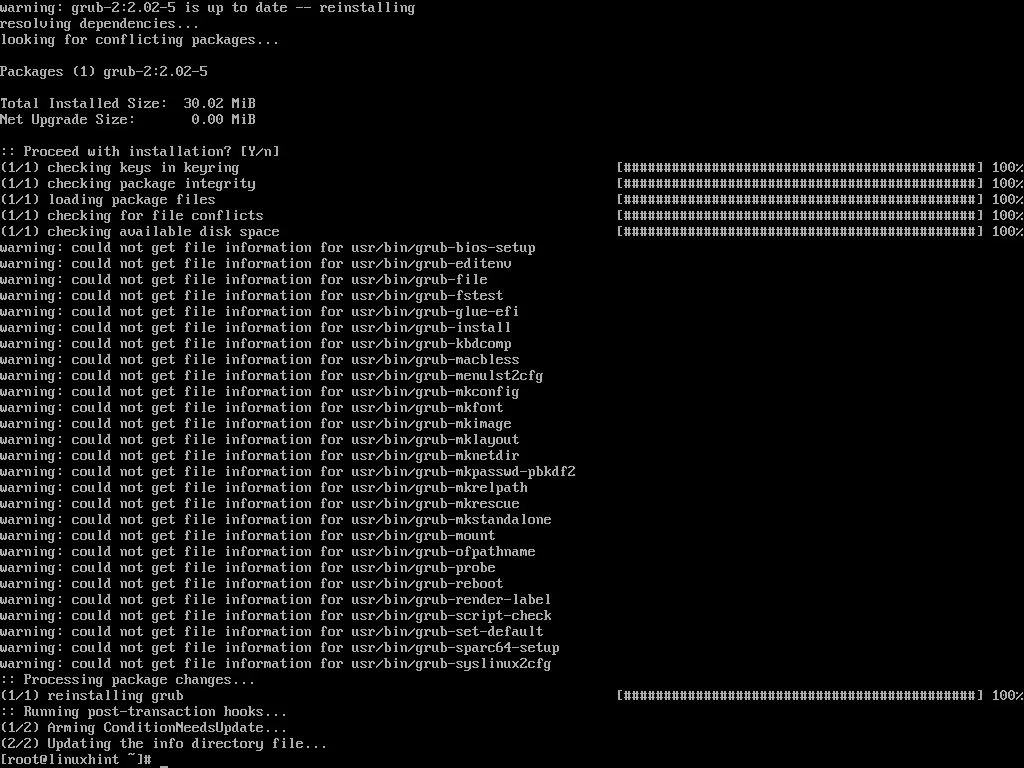 I-install muli ang Lahat ng Package kasama si Pacman sa Arch Linux 7403_4