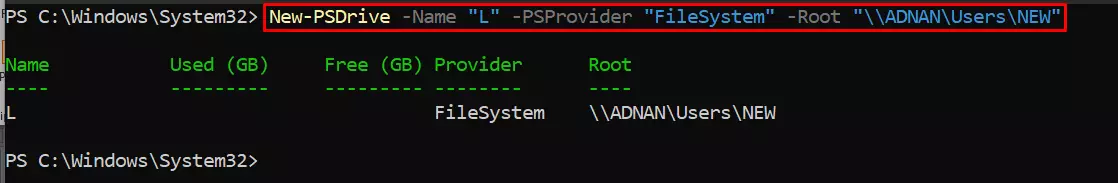 Come mappare un'unità di rete utilizzando PowerShell 7423_2