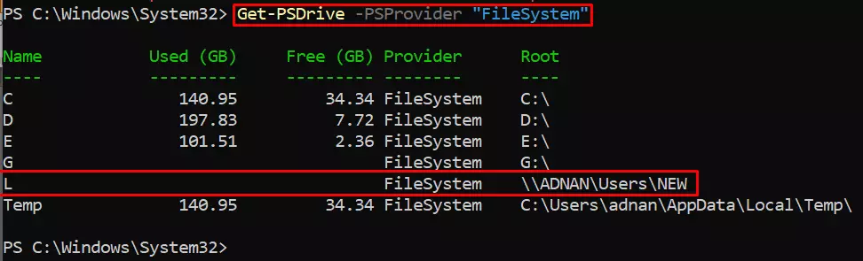 Come mappare un'unità di rete utilizzando PowerShell 7423_3