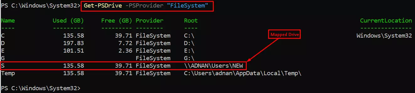 Come mappare un'unità di rete utilizzando PowerShell 7423_5