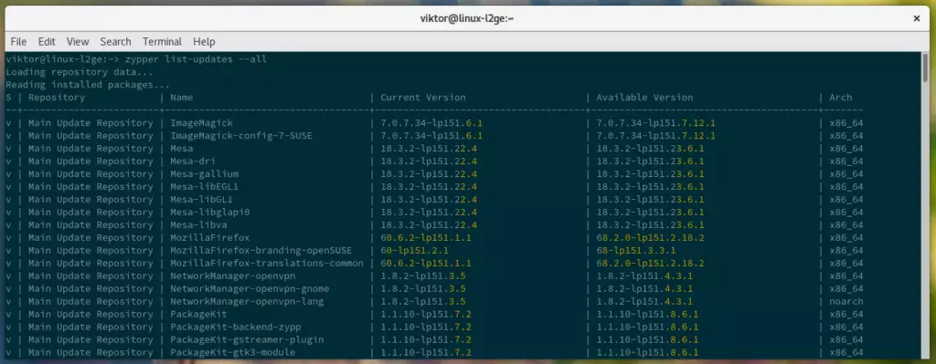 Com actualitzar tots els paquets a OpenSUSE 7429_3