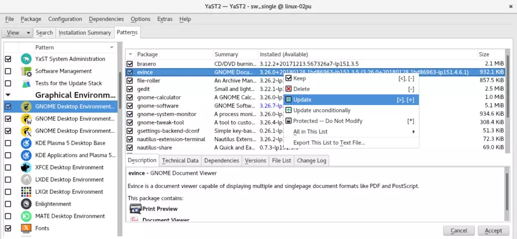 Faʻafefea ona faʻafouina uma afifi ile OpenSUSE 7429_7