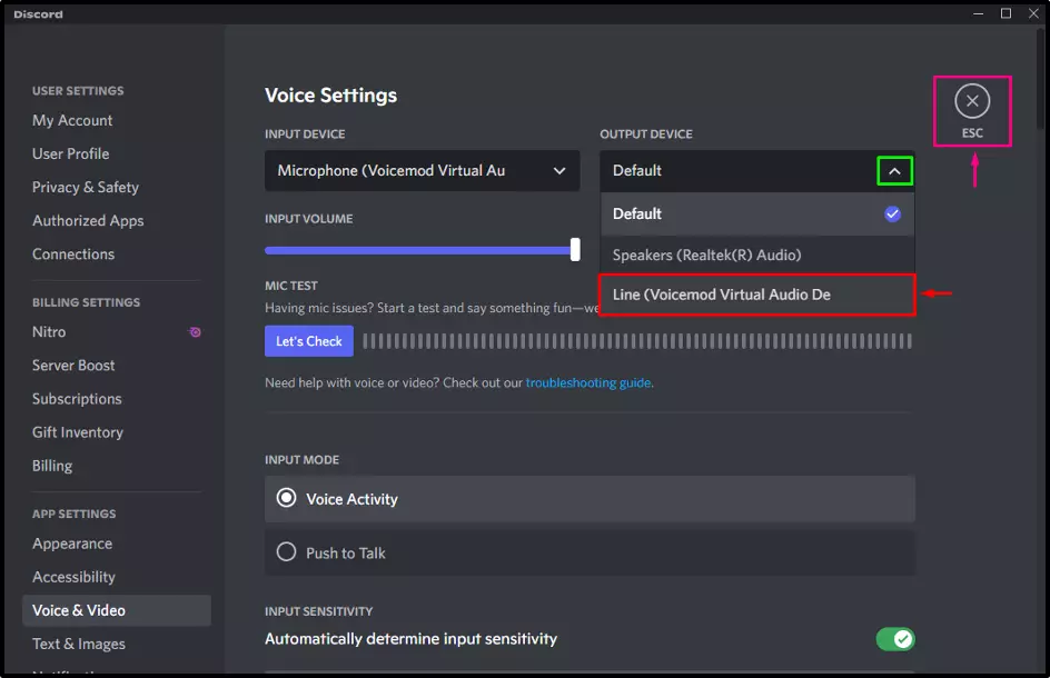 Как использовать VOICEMOD на рабочем столе Discord 742_23