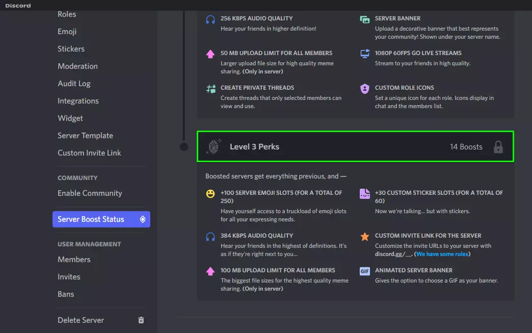 Что дает прокачка сервера Discord? 744_3