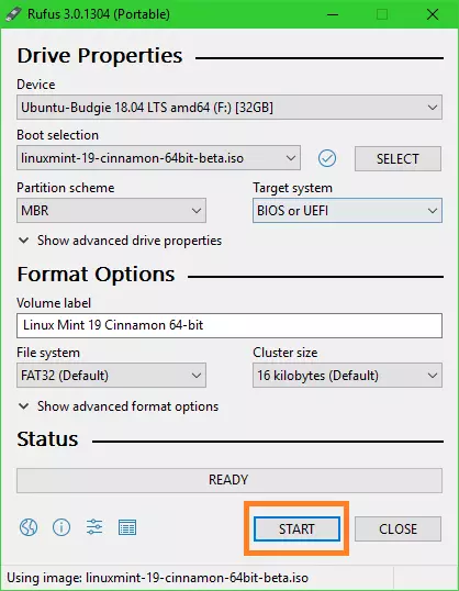 Ahoana ny fametrahana Linux Mint 19 amin'ny USB Drive 7457_9