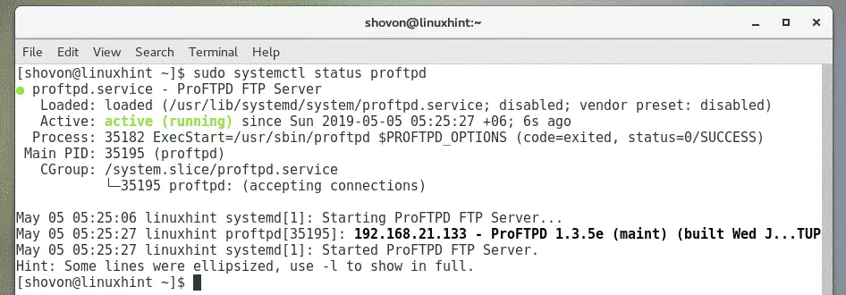 Cum să configurați un server FTP cu ProFTPd pe CentOS 7 7472_13