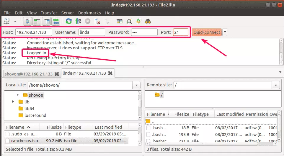 CentOS 7 پر ProFTPd کے ساتھ FTP سرور کیسے ترتیب دیا جائے۔ 7472_30