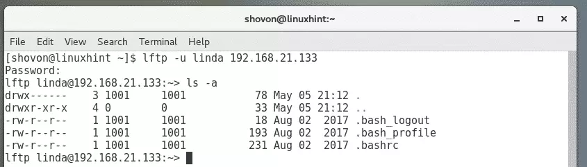 Giunsa ang Pag-setup sa usa ka FTP Server nga adunay vsftpd sa CentOS 7 7473_27