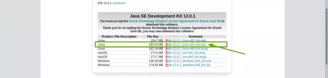 Ako nainštalovať JDK 12 na CentOS 7 7475_3