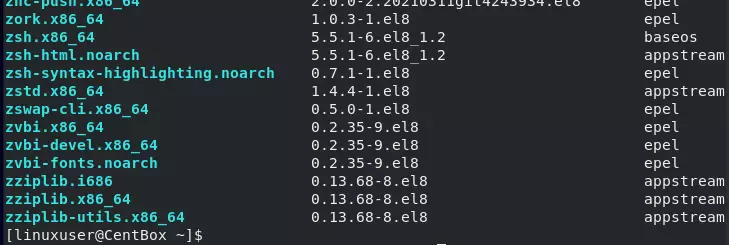 Cómo buscar un paquete en CentOS 8 7481_5