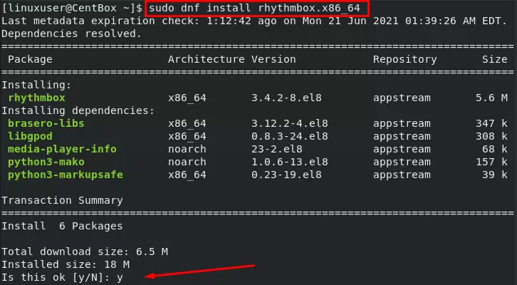 Cómo buscar un paquete en CentOS 8 7481_8