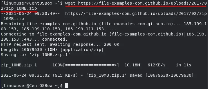 Kif tinstalla u tuża wget fuq CentOS 8 7485_4