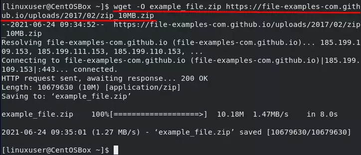 CentOS 8 жүйесінде wget орнату және пайдалану жолы 7485_5