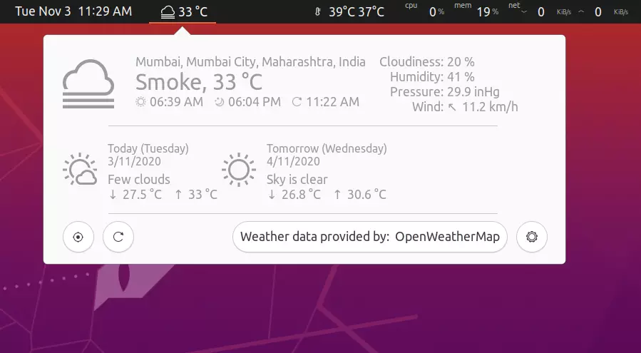 Best Weather Apps ho an'ny Linux 7491_8