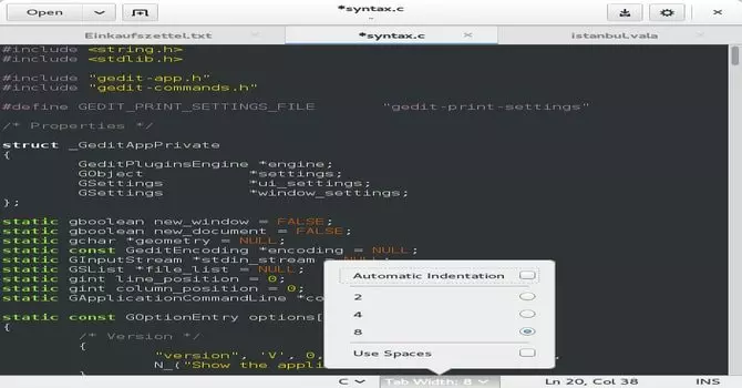 Notepad ++ Alternatif kanggo Linux 7503_7