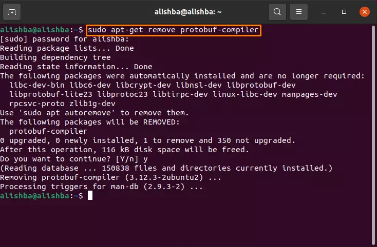 Ինչպես տեղադրել Protobuf-ը Ubuntu-ում 7510_3