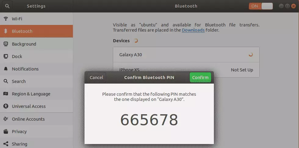 Kuinka lähettää tiedostoja Ubuntusta Bluetooth-laitteeseen 7561_4