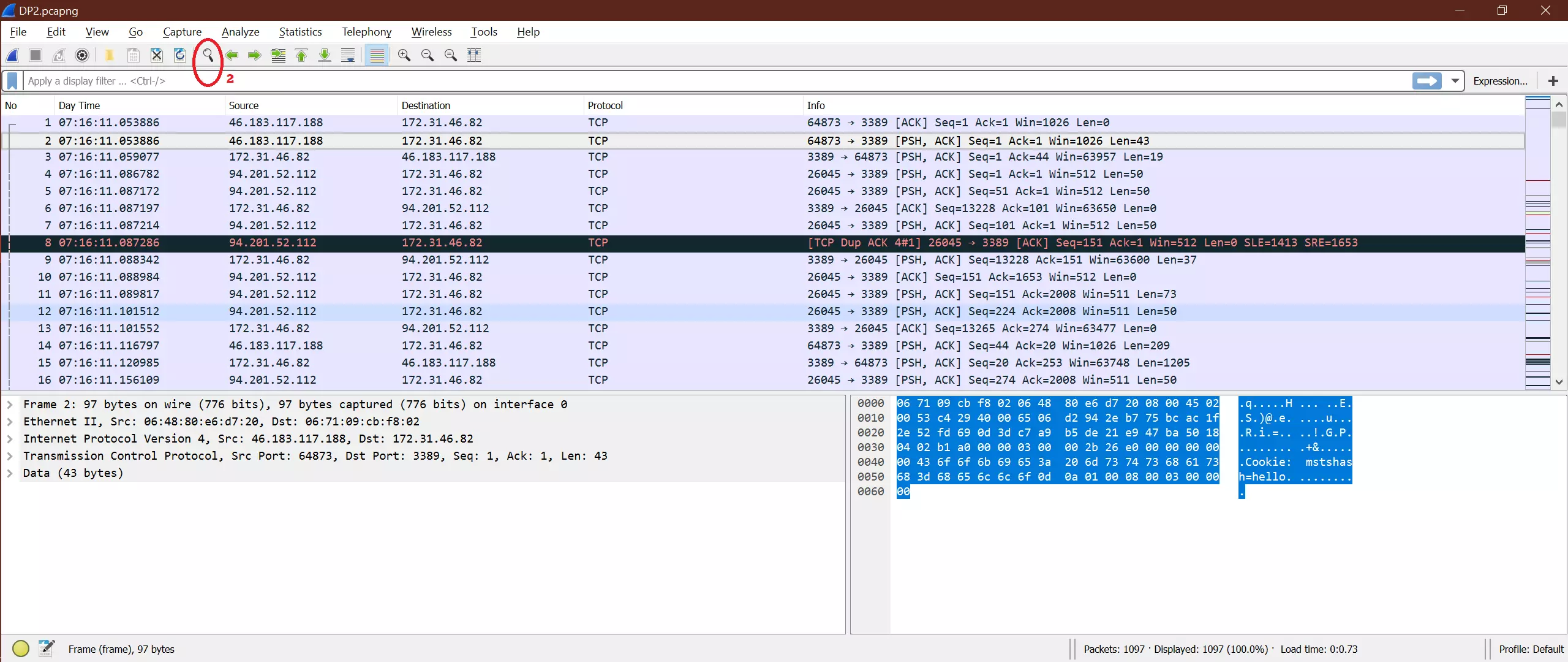 Kako koristiti Wireshark za traženje niza u paketima 7568_2