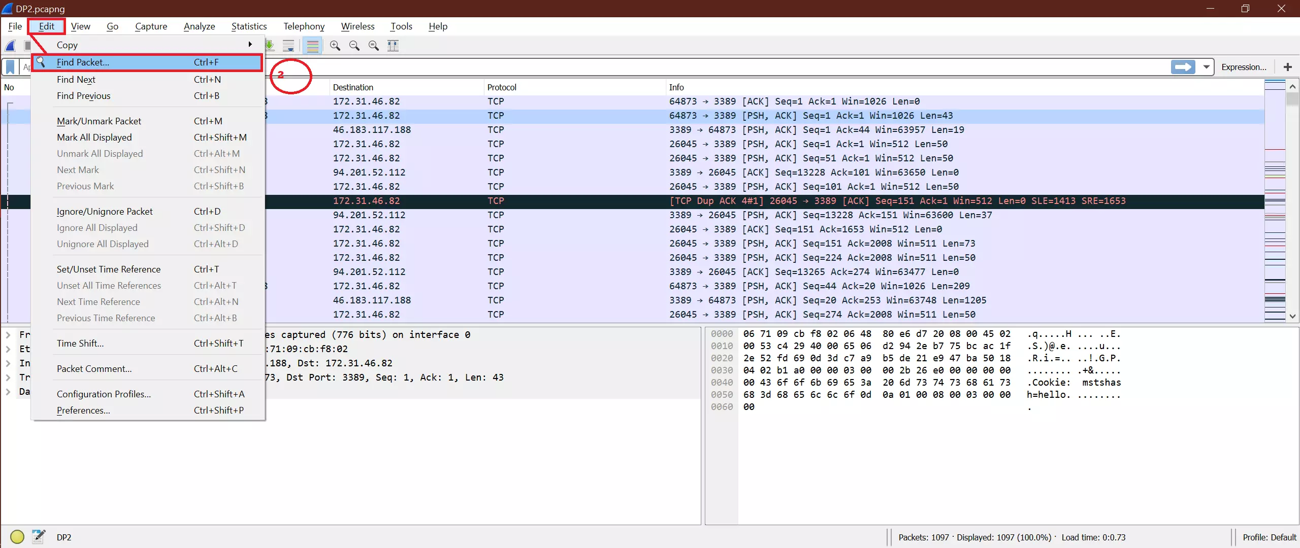 Com utilitzar Wireshark per cercar una cadena en paquets 7568_3