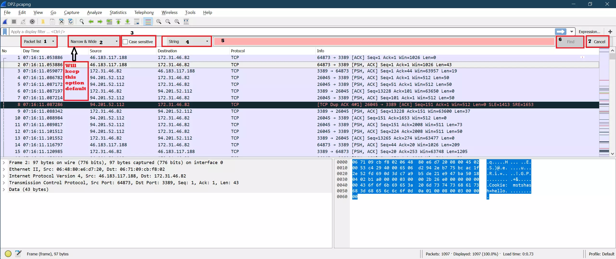 Com utilitzar Wireshark per cercar una cadena en paquets 7568_5