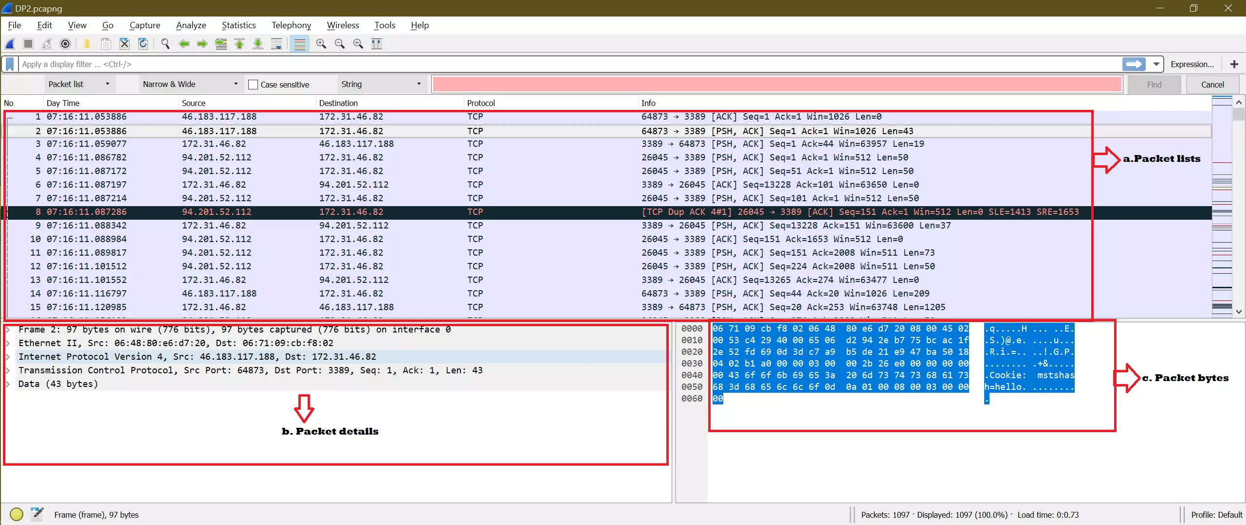 Kako koristiti Wireshark za traženje niza u paketima 7568_6