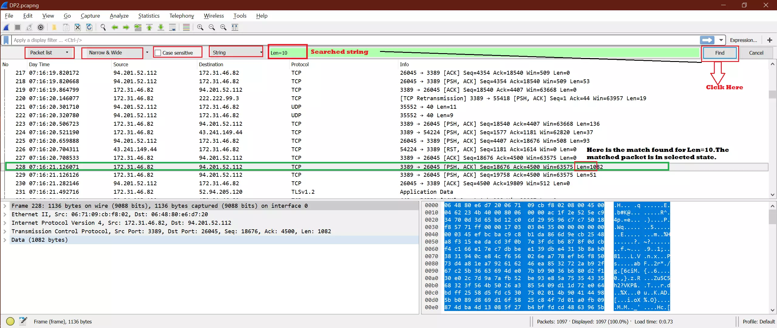 Com utilitzar Wireshark per cercar una cadena en paquets 7568_7